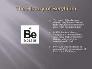 Beryllium (Tara Lay) | PPTX