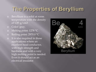 Beryllium (Tara Lay) | PPTX
