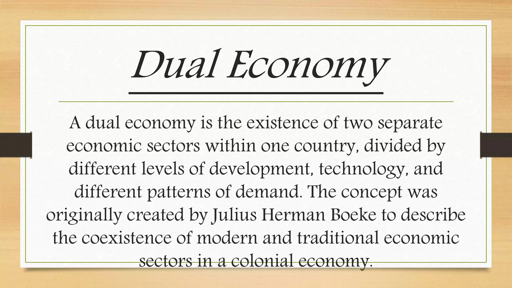 Aspects Of Dualism in India | PPT
