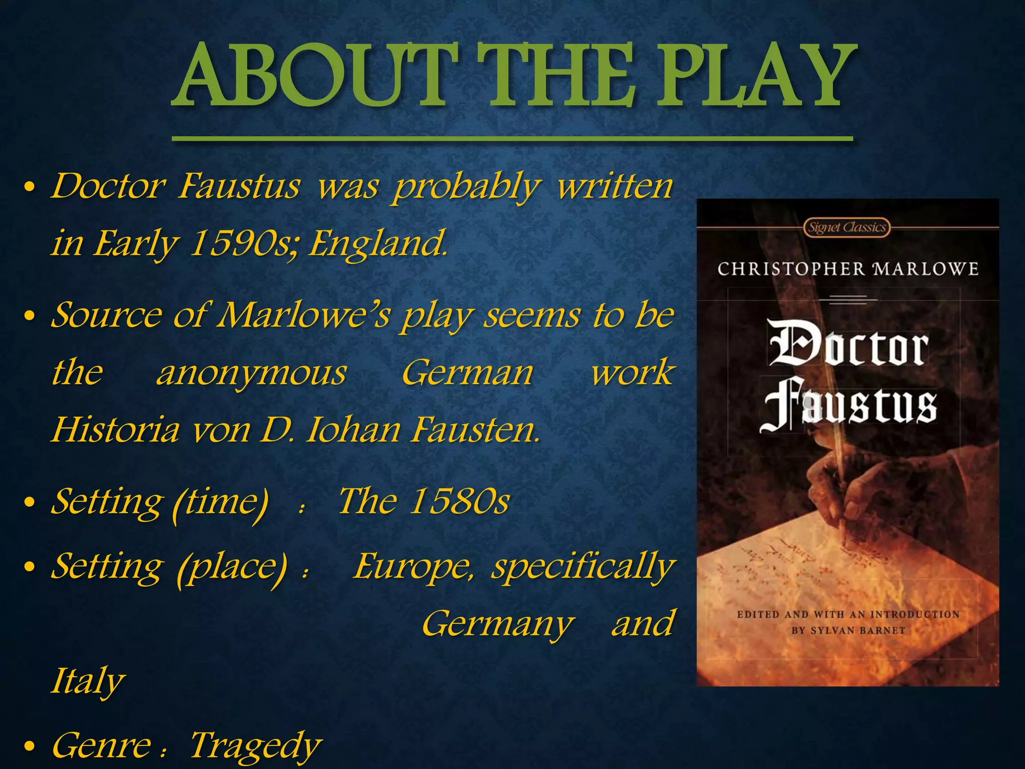 Dr faustus Play English Bu Christopher Marlowe | PPTX