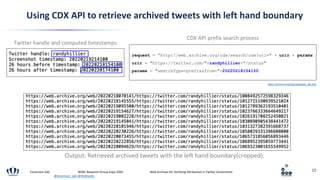 Web Archives for Verifying Attribution in Twitter Screenshots | PPT