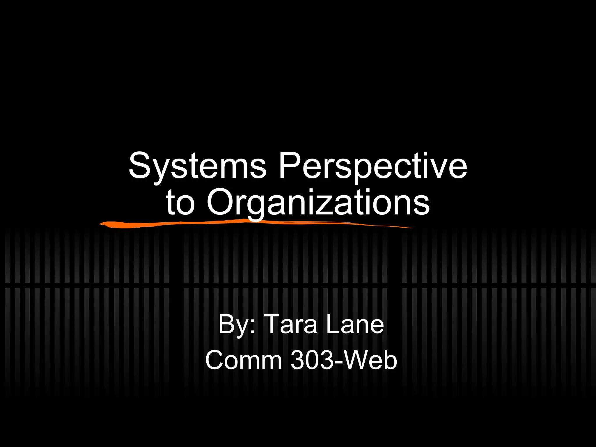 Systems Perspective | PPT