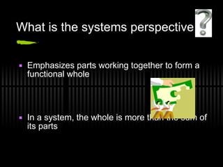 Systems Perspective | PPT