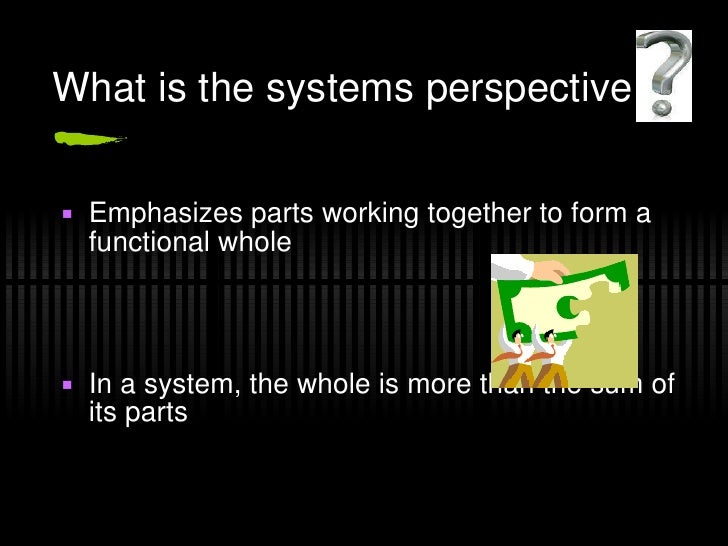 Systems Perspective