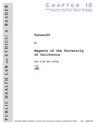 Tarasoff | PDF