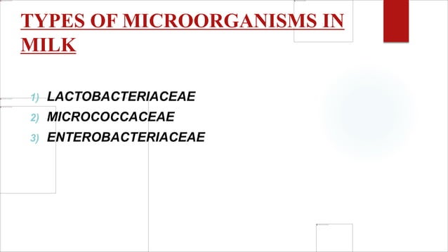 Microbes in dairy industries and it's types of micro organisms in milk ...