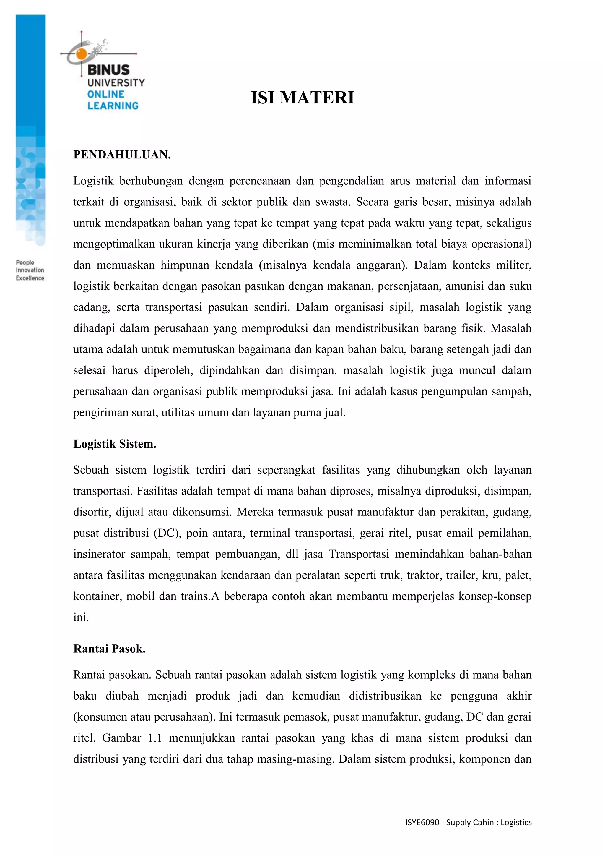 LN2 - Logistics Systems | PDF