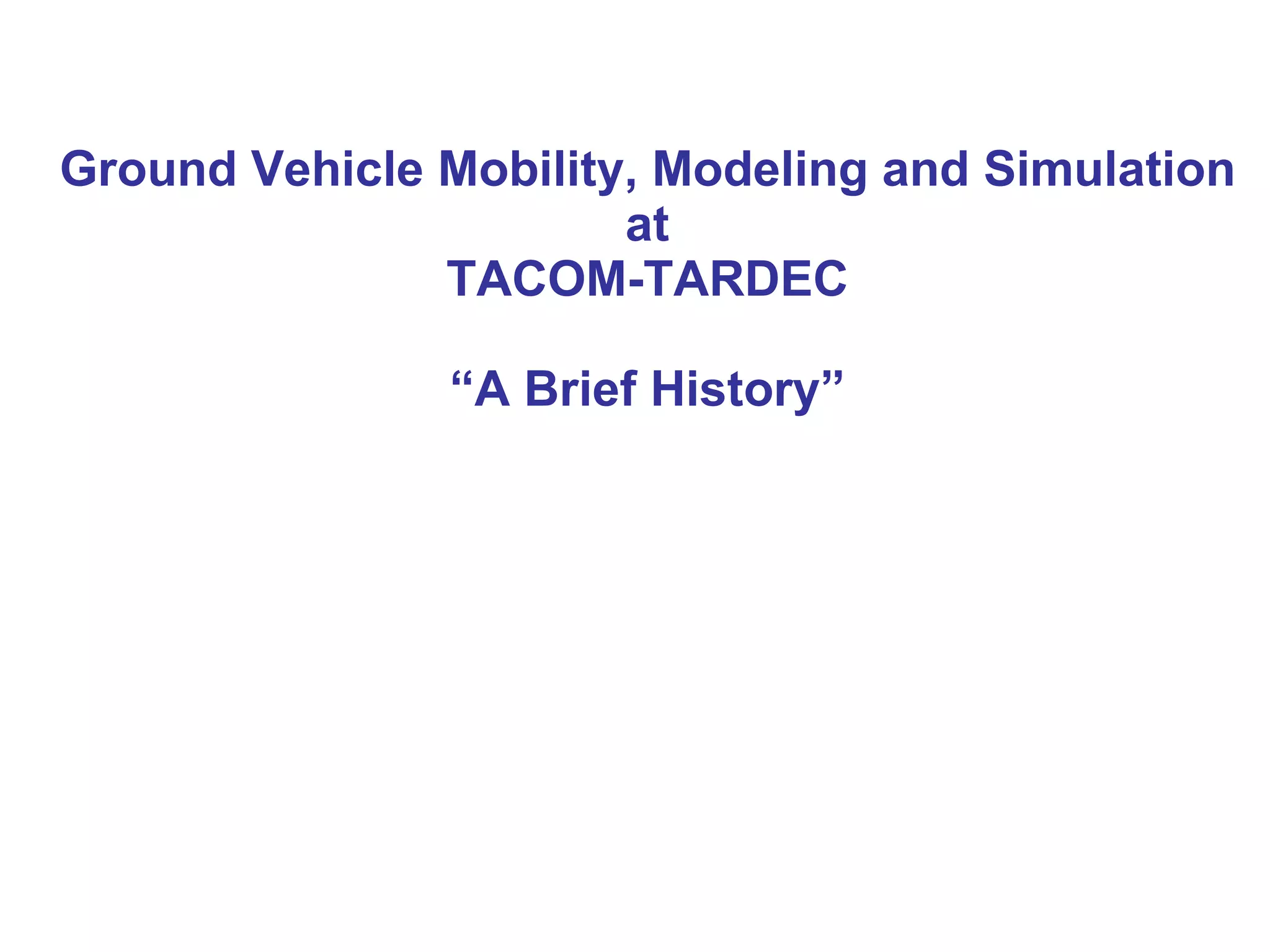 Tardec 50 years slides | PPT
