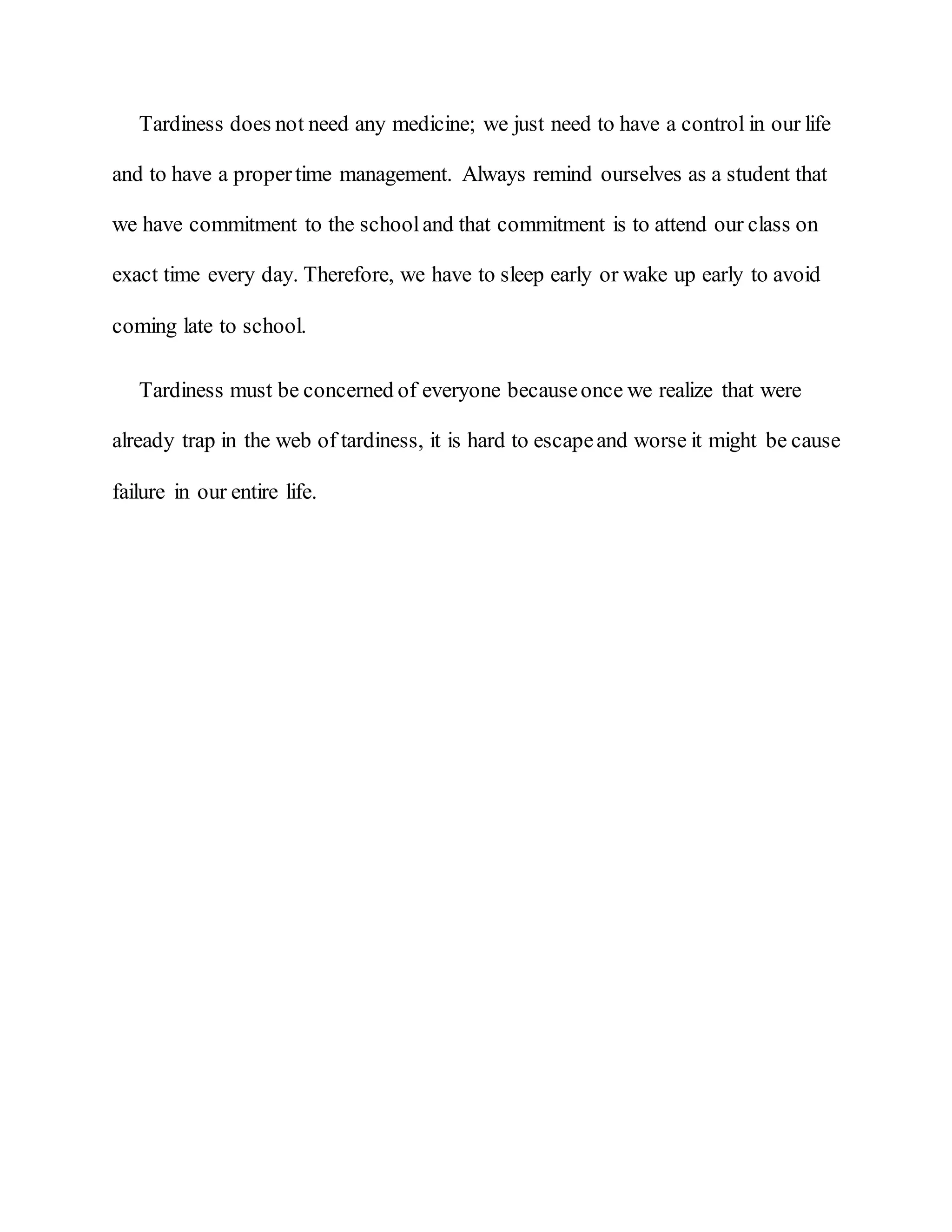 Tardiness attacks | DOCX