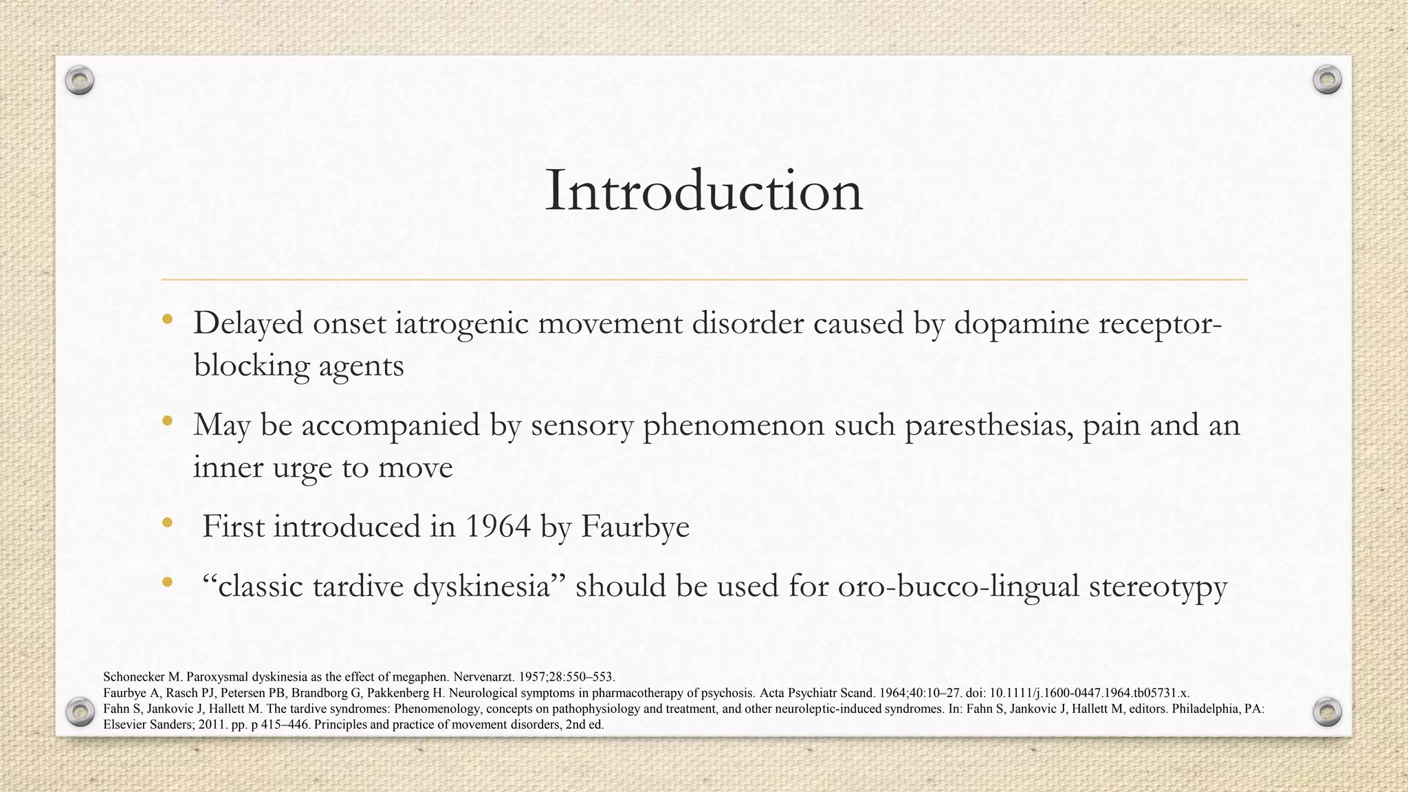 Tardive Dyskinesia | PPTX