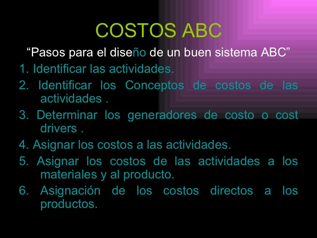 Sistemas de Costeo ABC