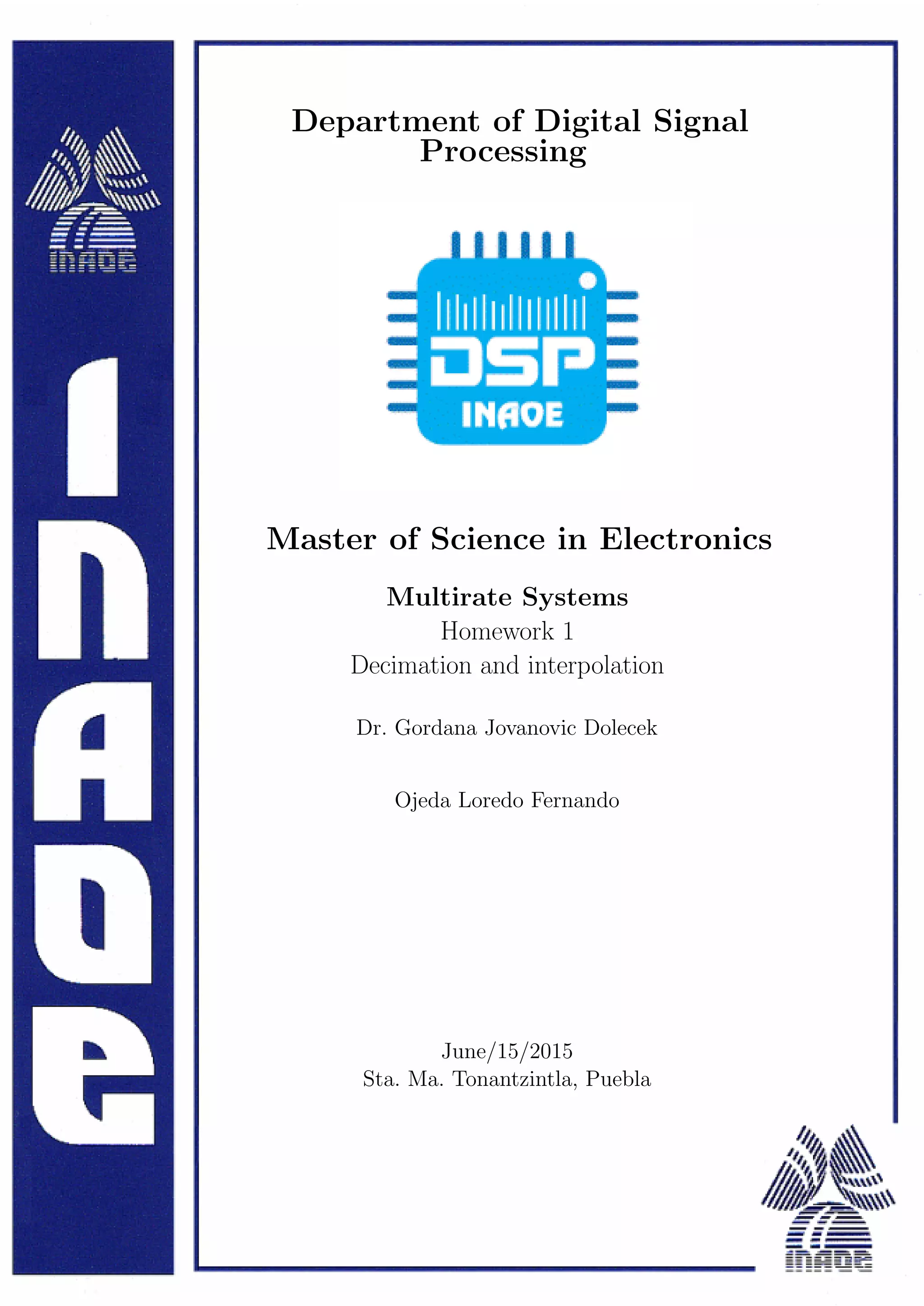 Decimation and Interpolation | PDF