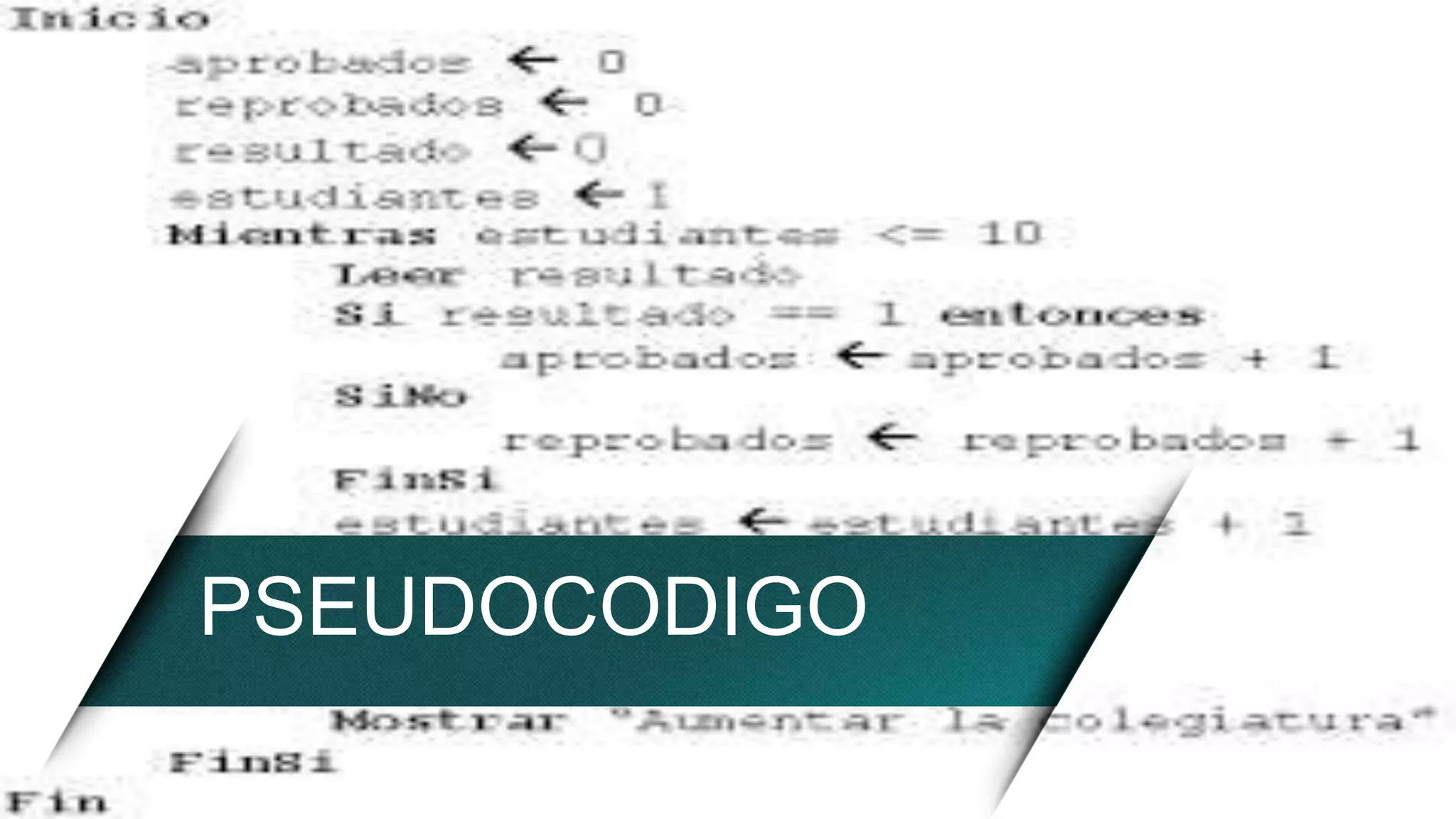 presentacion sobre Algoritmo, Pseudocódigo, diagramas de flujos y la ...