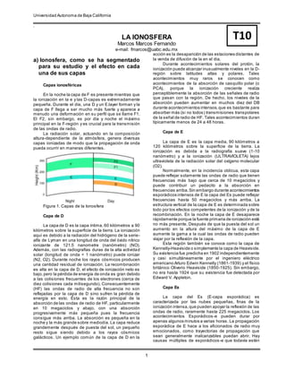 La Ionosfera y las Comunicaciones | DOCX