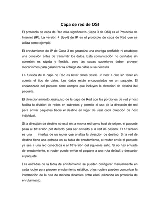 Capa de Red del modelo OSI | DOC