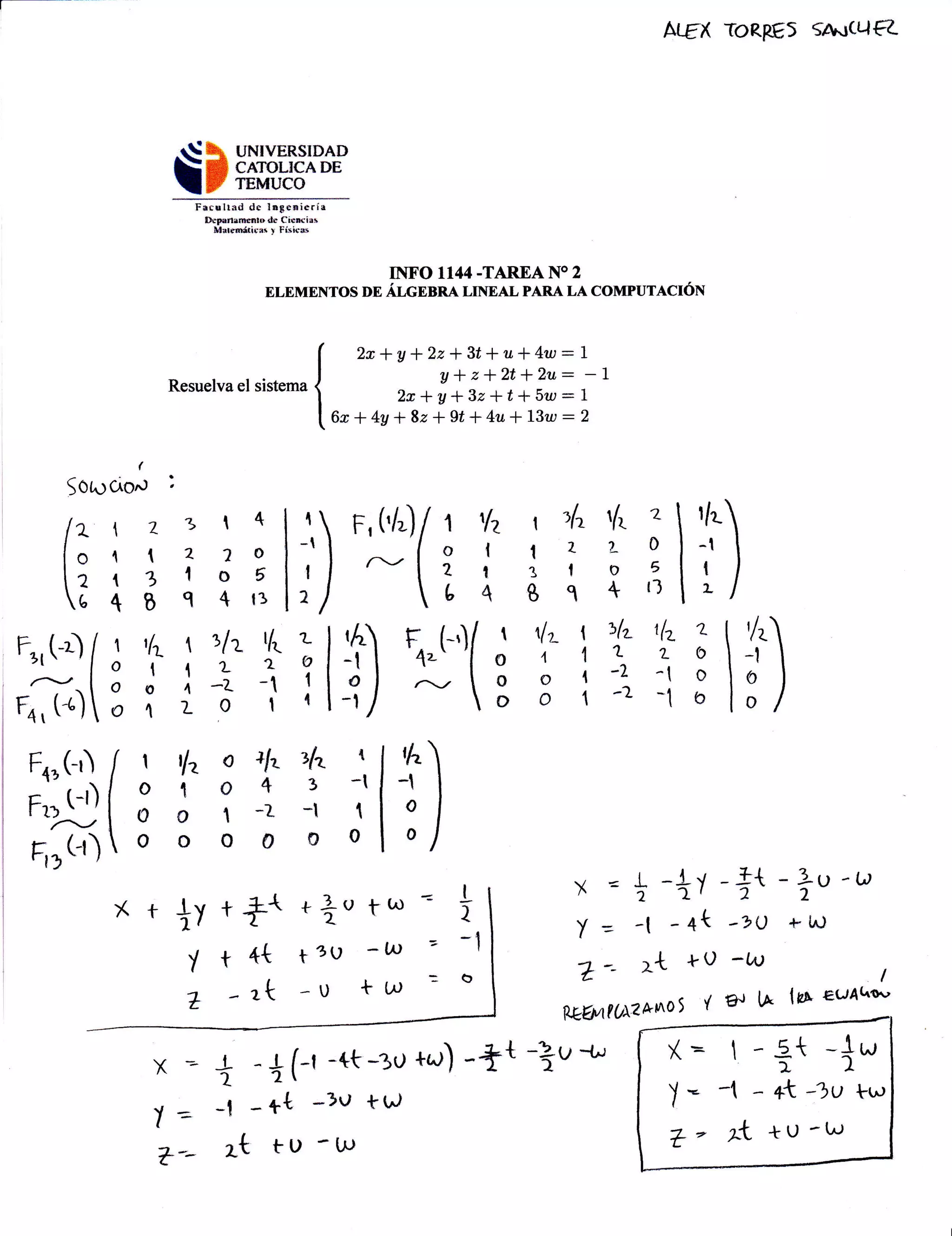 Tarea 2 algebra lineal | PDF