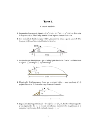 Mecanica Tarea 2 | PDF