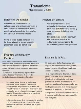 Traumatismos Dentales en Odontología Infantil | PPTX