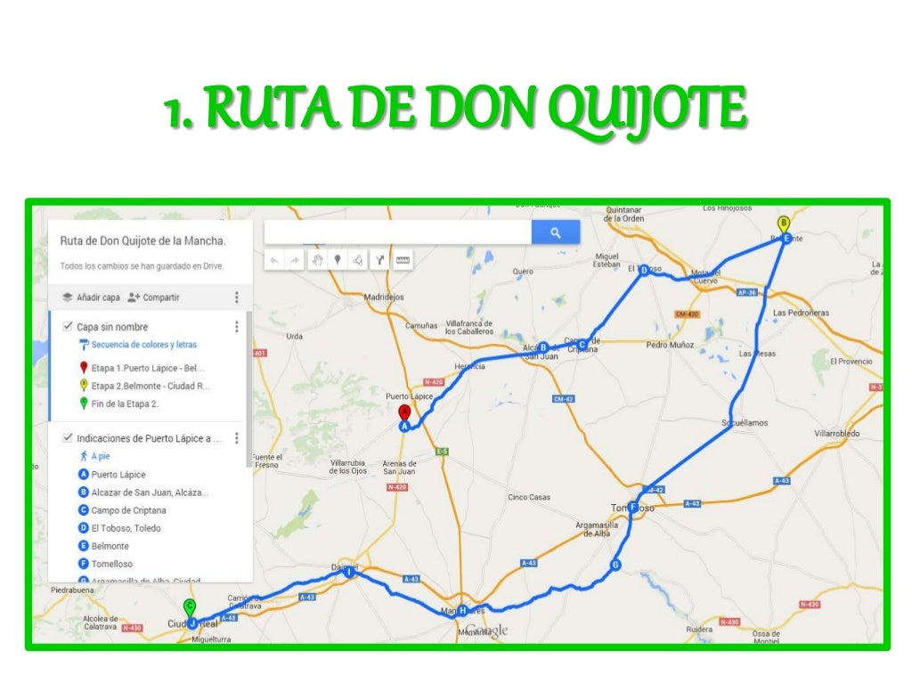 Tarea 3. LA RUTA DE DON QUIJOTE