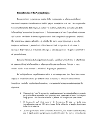 Las Competencias : Didáctica General | PDF
