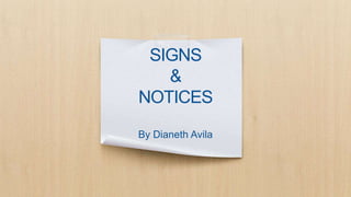 Signs and Notices | PPTX