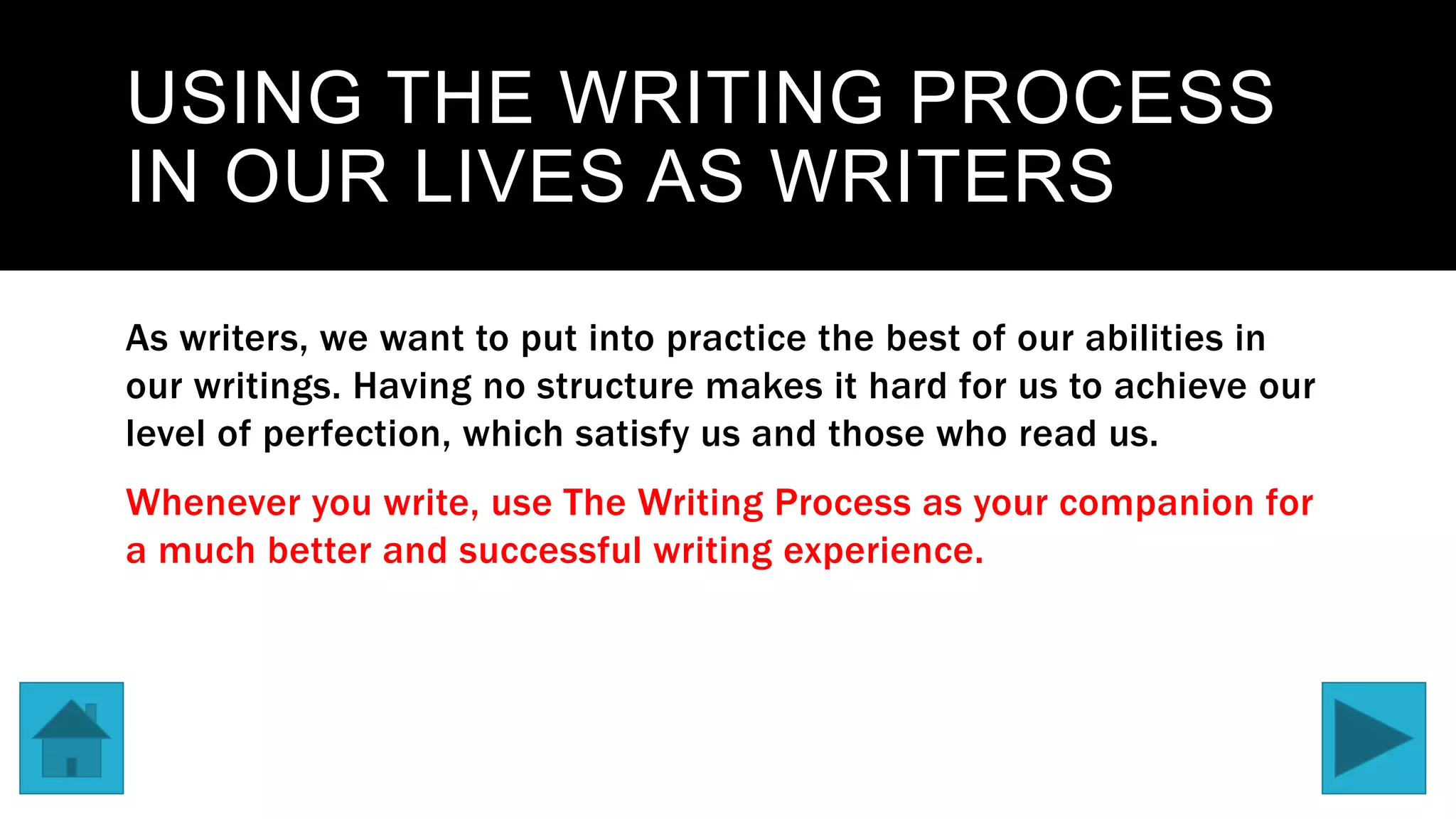The Writing Process | PPTX