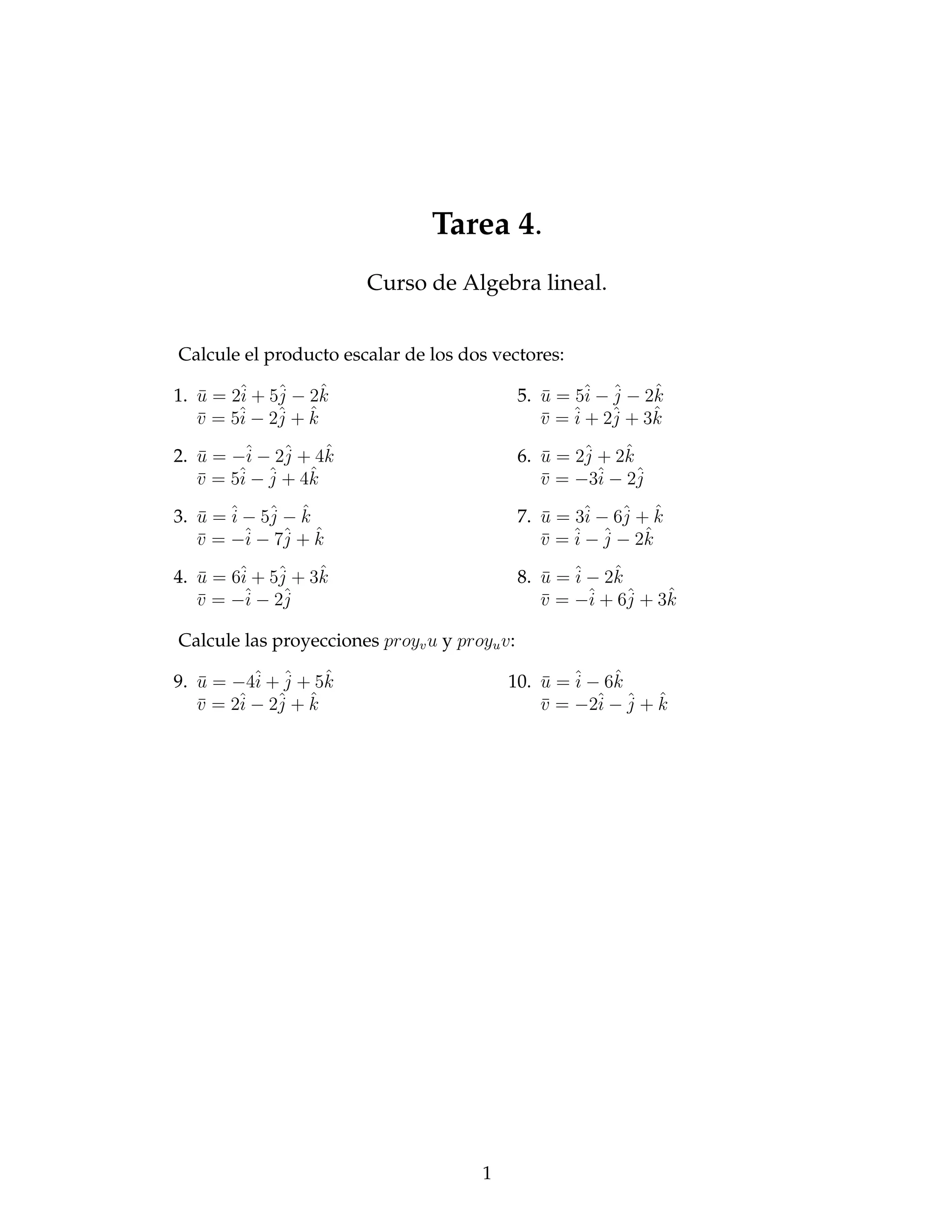 Tarea 4 Algebra Lineal | PDF