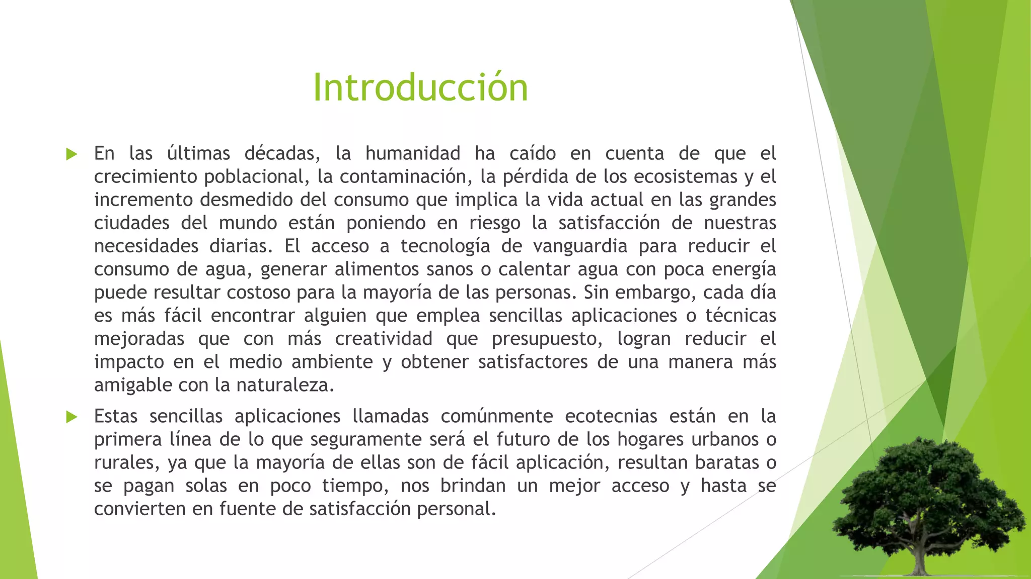 Ecotecnias: Arquitectura del futuro | PPTX
