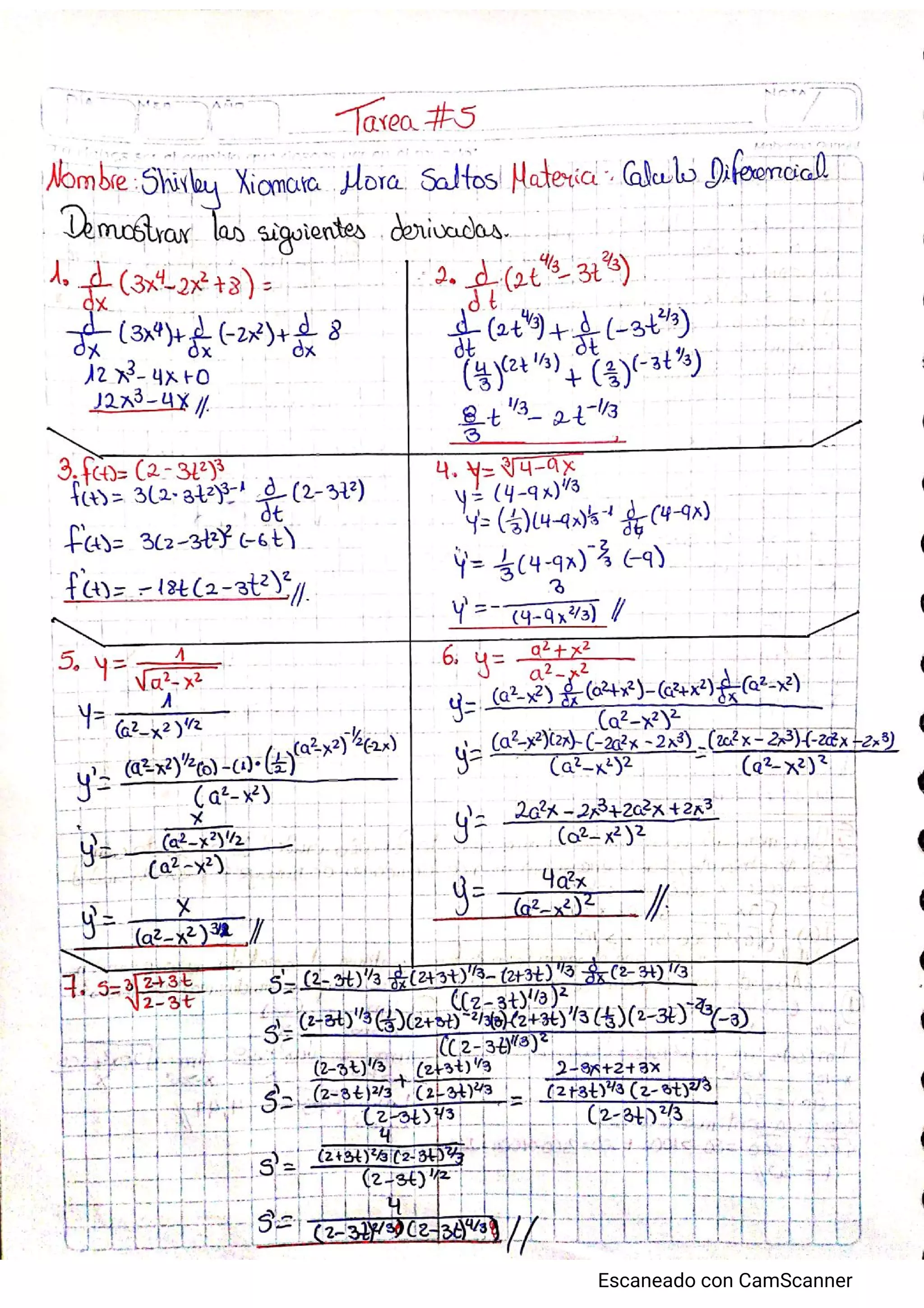 Tarea 5 ca!cu!0 | PDF