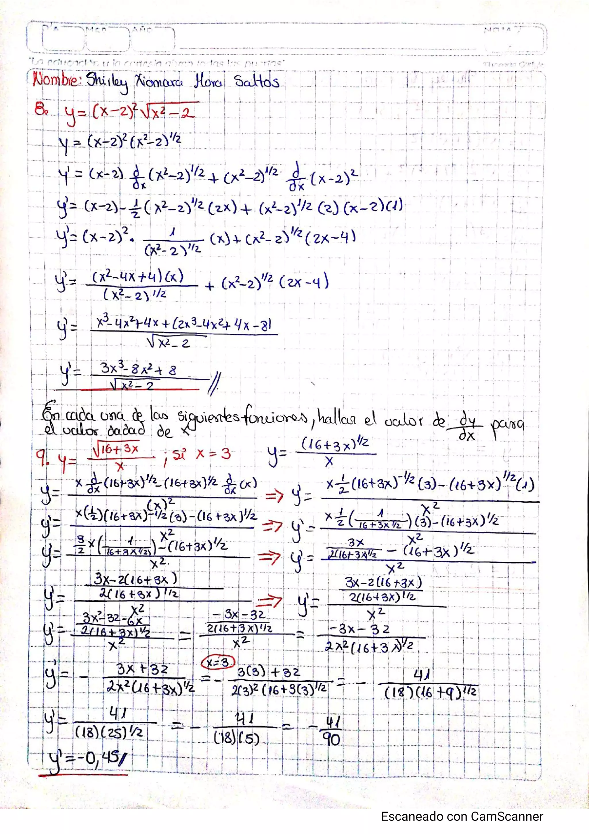 Tarea 5 ca!cu!0 | PDF