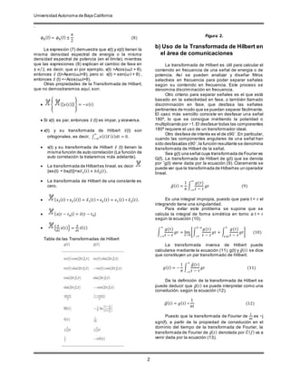 Transformada de hilbert | DOCX