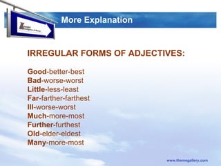 Adjectives ESL | PPT