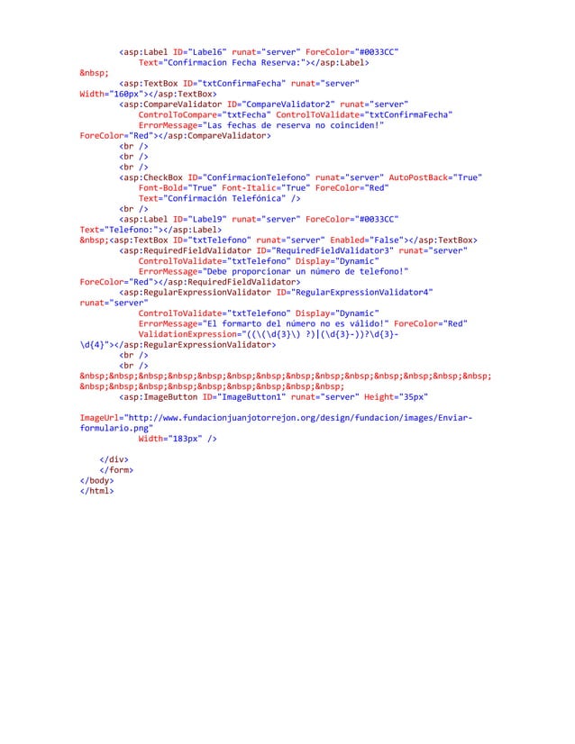 Tarea Autnoma Validaciones de Controles Aplicacion Reserva | PDF