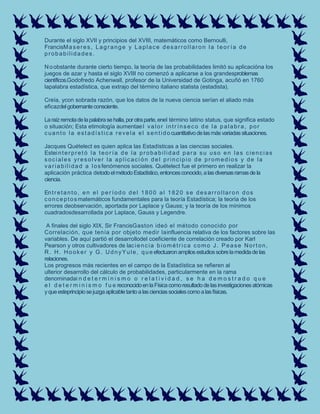 ORIGEN DE LA ESTADISTICA | DOCX