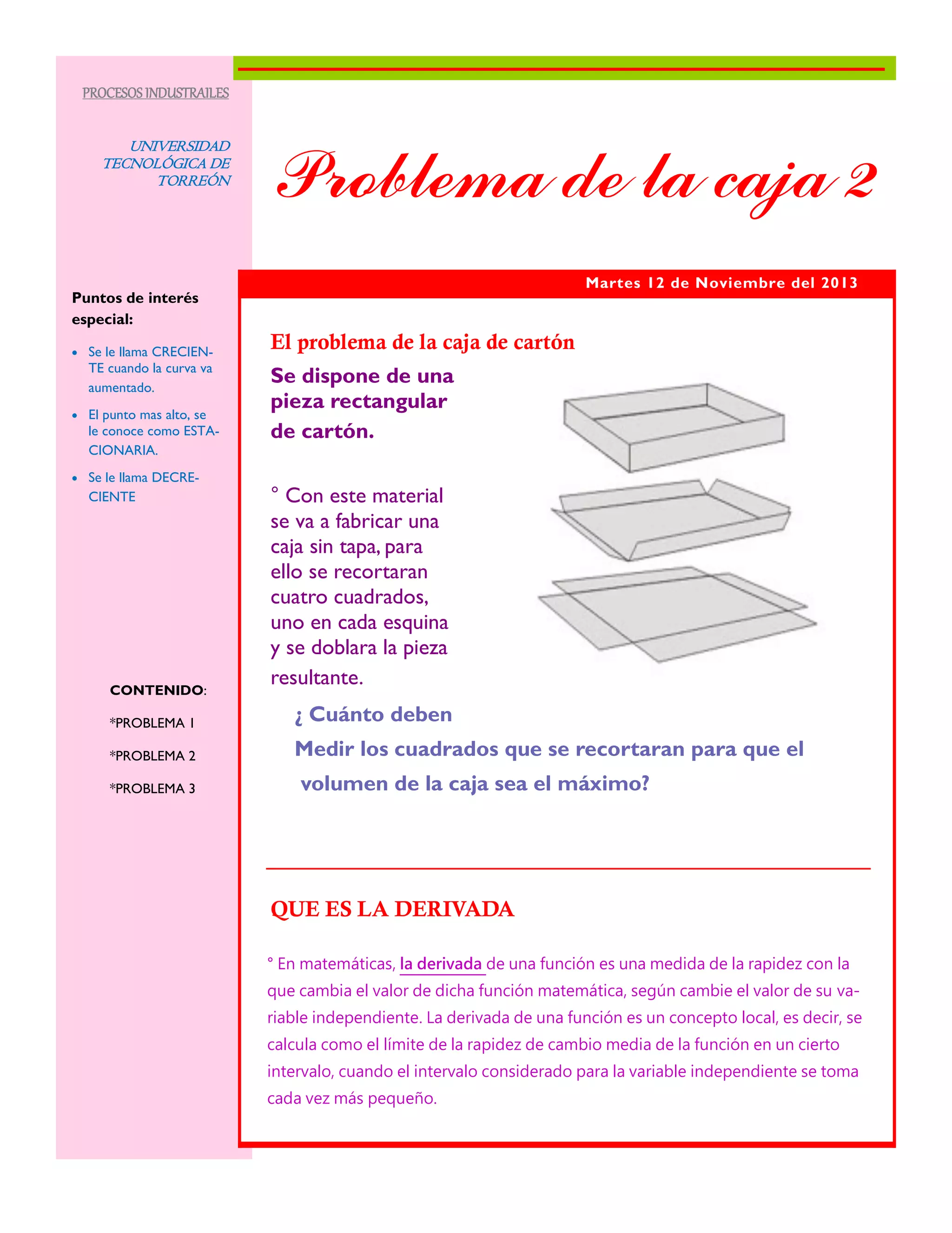 problema de la caja | PDF