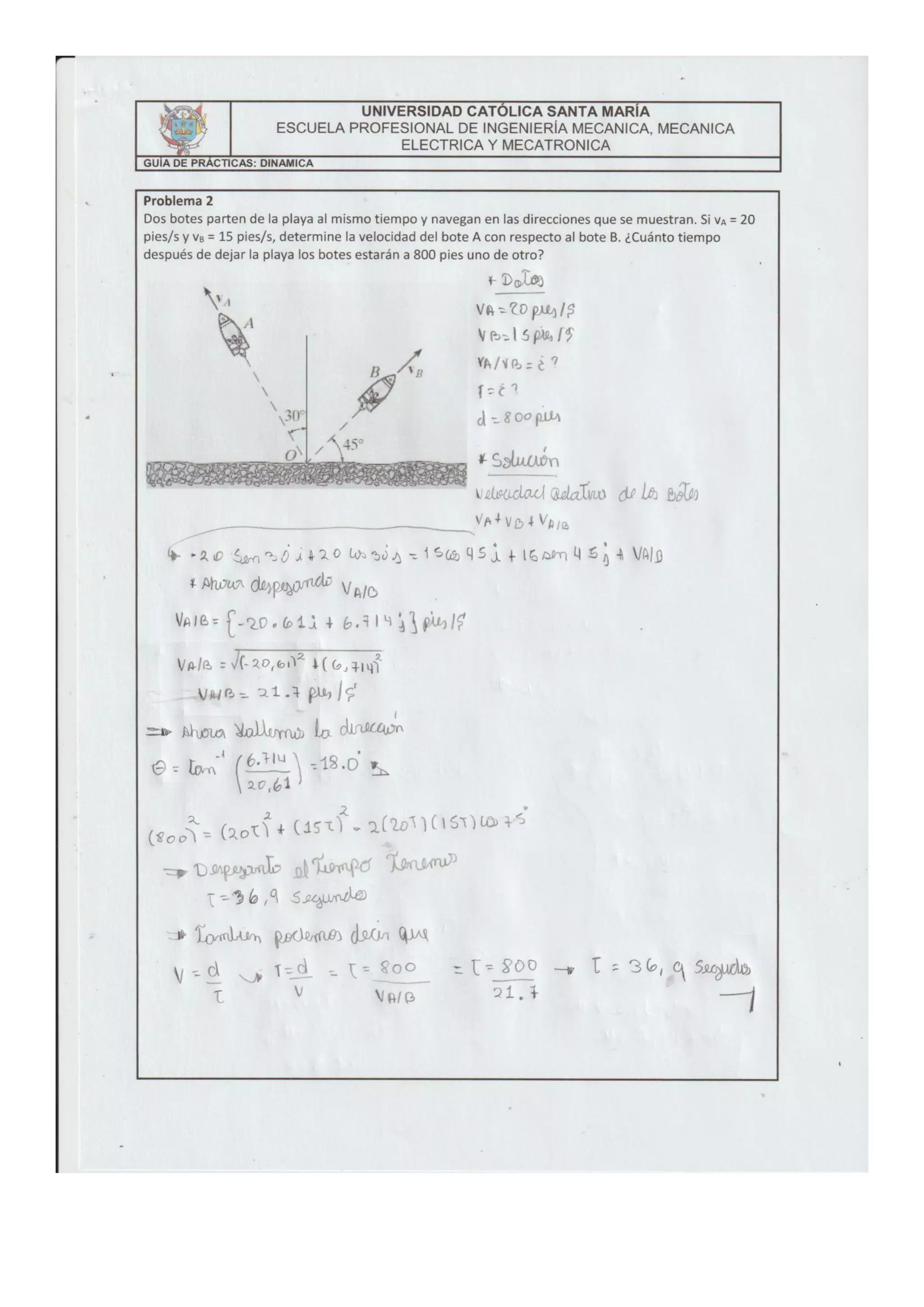 Tarea n2 de dinamica practica | PDF