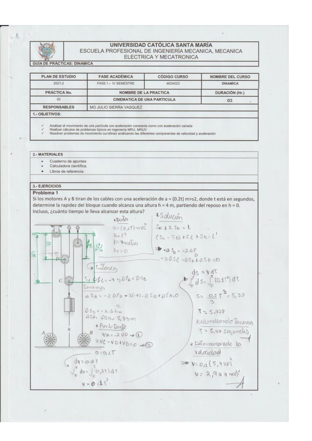 Tarea n2 de dinamica practica | PDF