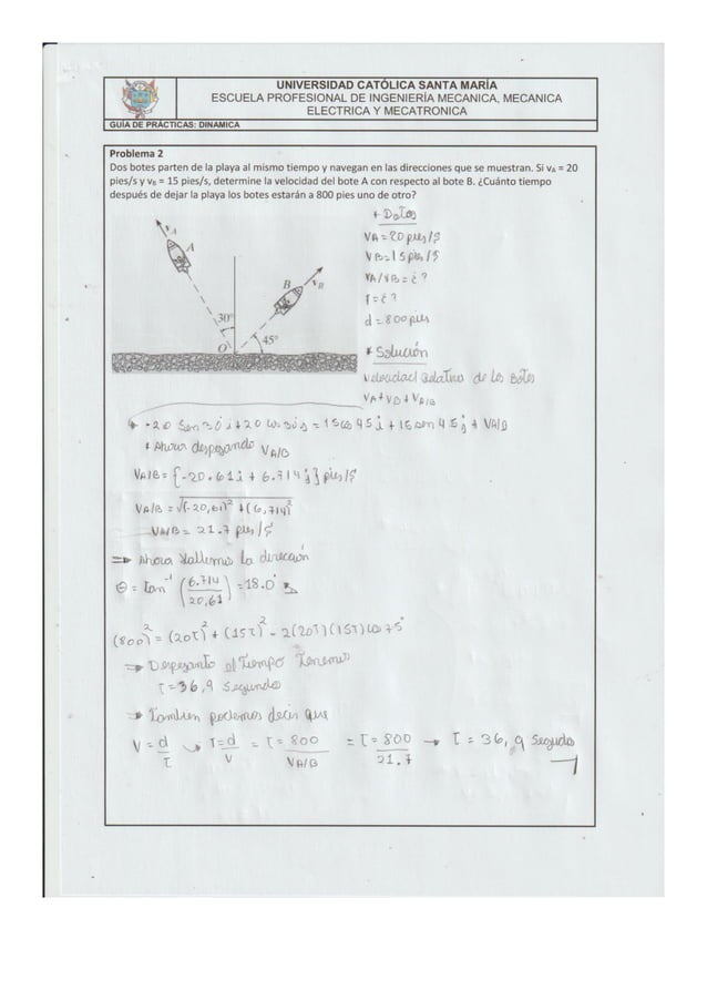 Tarea n2 de dinamica practica | PDF