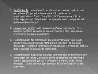 Recombinación Genética | PPTX