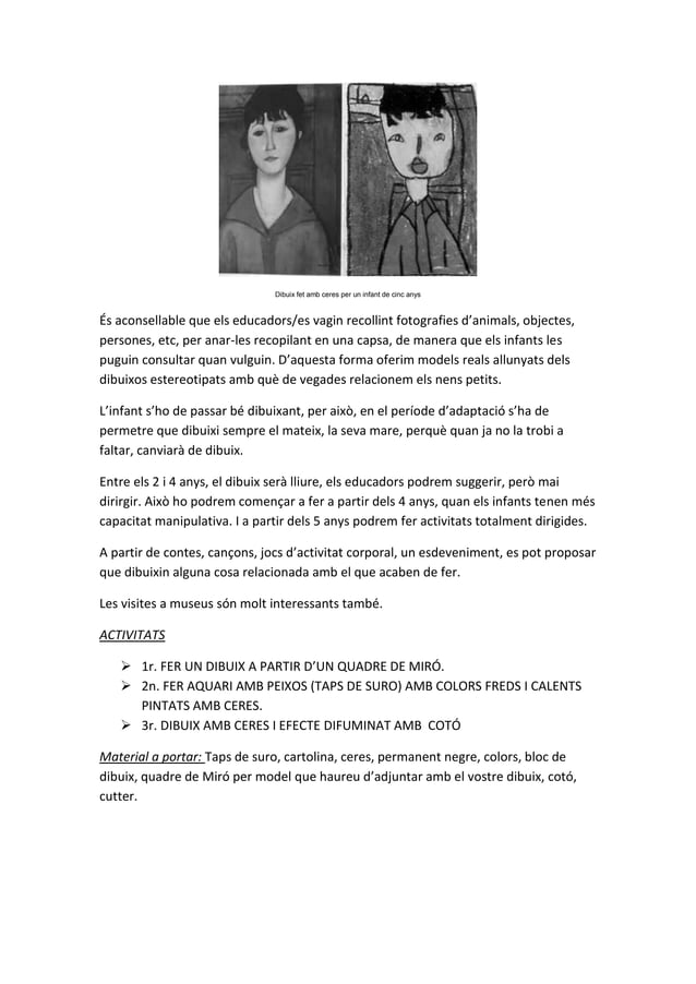 Tareas plàstica 1a setmana | DOCX