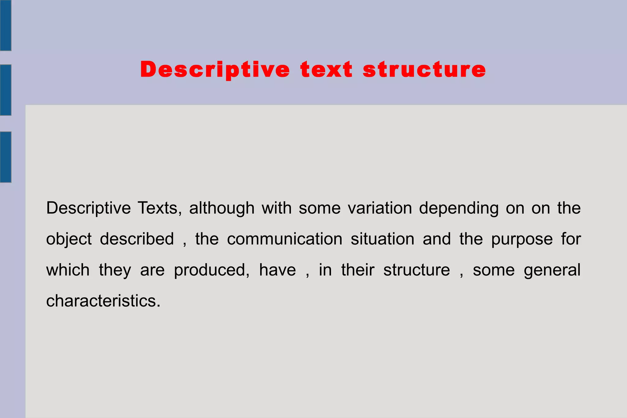 Descriptive text (structure and examples) | PPT