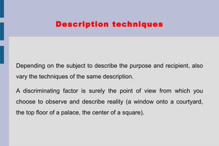 Descriptive text (structure and examples) | PPT