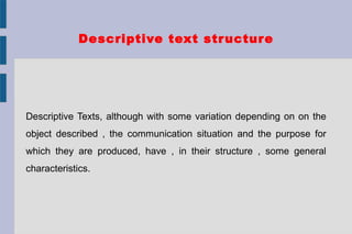 Descriptive text (structure and examples) | PPT