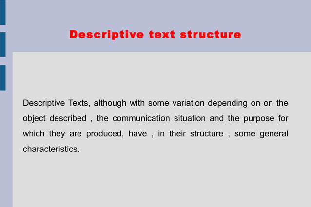 Descriptive text (structure and examples) | PPT