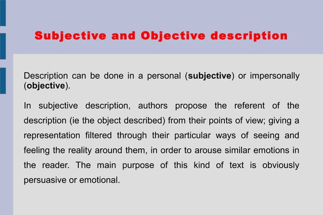 Descriptive text (structure and examples) | PPT