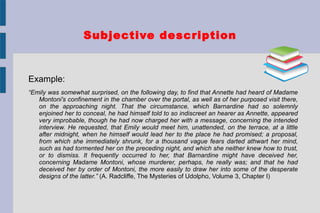 Descriptive text (structure and examples) | PPT