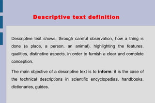 Description Text Structure
