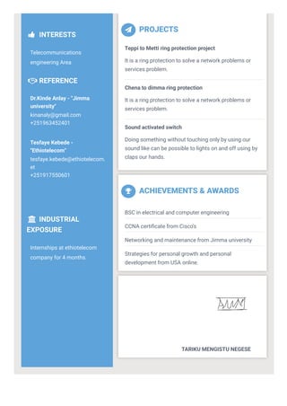 Tariku Mengistu CV | PDF
