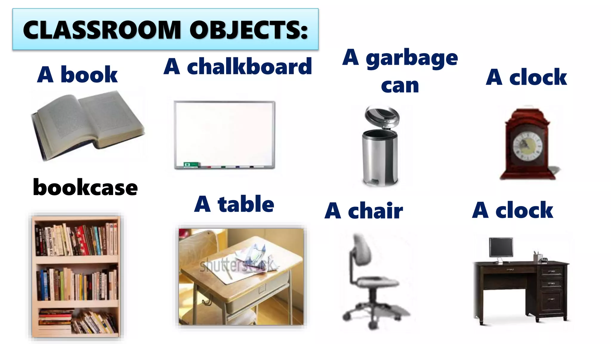 IDENTIFYING CLASSROOM OBJECTS | PPTX