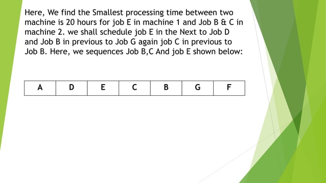 Sequencing problems & mathematical Solution | PPT
